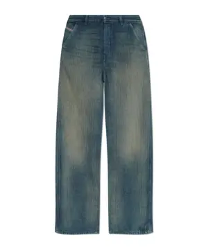 DIESEL® D-phant-chino Herringbone Faded Wide Leg Jeans