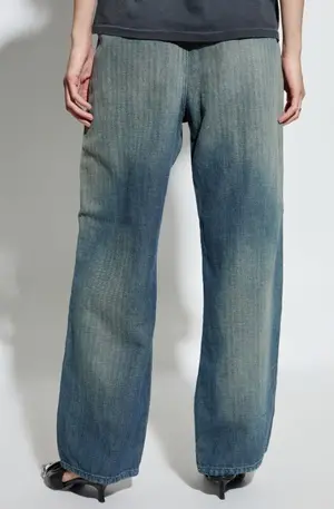 DIESEL® D-phant-chino Herringbone Faded Wide Leg Jeans