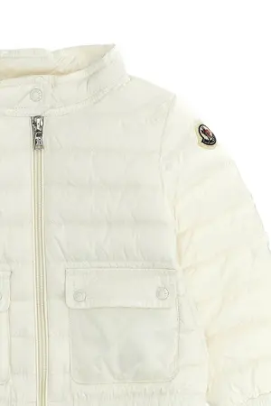 Moncler Logo Patch Down Jacket - White