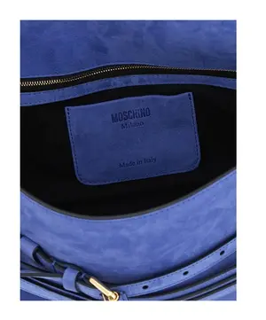Moschino Medium Tie Me Buckled Shoulder Bag - Blue