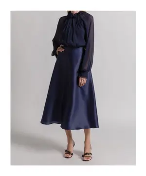 Alberta Ferretti High Neck Blouse - Blue