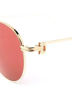 Cartier Round Frame Sunglasses - Red