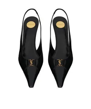 Saint Laurent Babylone 90 Slingback Heeled Pumps - Black