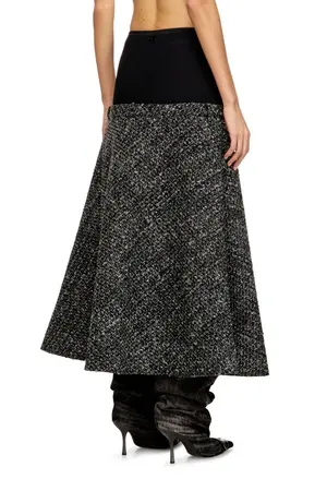 DIESEL® Panelled High-waisted Midi Skirt