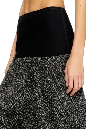 DIESEL® Panelled High-waisted Midi Skirt