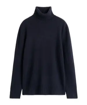 TOTEME Roll Neck Long Sleeved Jumper - Navy