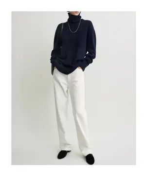 TOTEME Roll Neck Long Sleeved Jumper - Navy