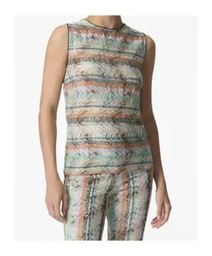 Missoni Sleeveless Zigzag Knit Top - Multicolor