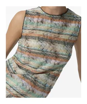 Missoni Sleeveless Zigzag Knit Top - Multicolor