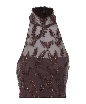 ANIYE BY Sequined Halterneck Dress - Black