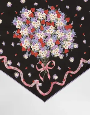 Dolce & Gabbana Floral-print Ribbon Scarf