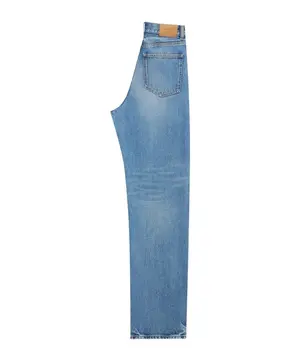 Saint Laurent V-waist Long Baggy Jeans