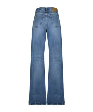 Saint Laurent V-waist Long Baggy Jeans
