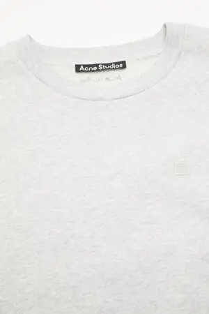Acne Studios Fleece Crewneck Sweatshirt With Embroidered Face Logo
