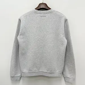 Acne Studios Fleece Crewneck Sweatshirt With Embroidered Face Logo