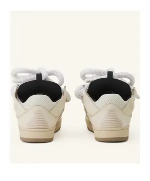 LANVIN Curb Lace-up Sneakers - Beige/black