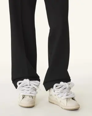 LANVIN Curb Lace-up Sneakers - Beige/black