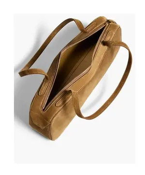 Khaite Simona Zipped Shoulder Bag - Mud