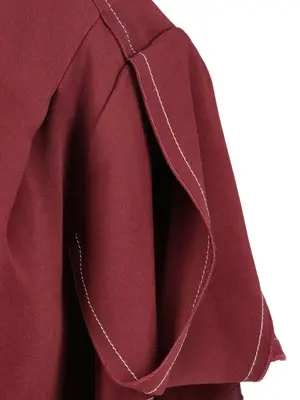 Victoria Beckham V-neck Twist Detailed Midi Dress - Red