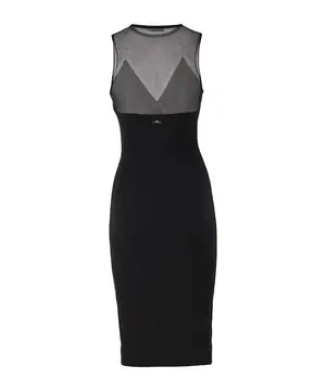 Elisabetta Franchi Sheer Panel Knit Dress