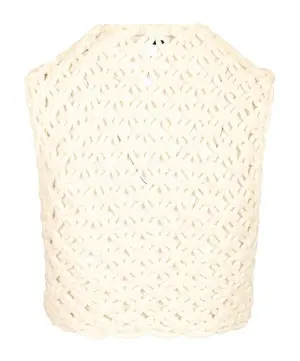 Alaïa Hand-knotted Crewneck Sleeveless Top - White