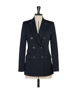 Max Mara Double-breasted Blazer With Notched Lapel - Ultramarine Blue
