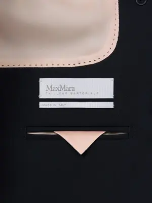 Max Mara Double-breasted Blazer With Notched Lapel - Ultramarine Blue