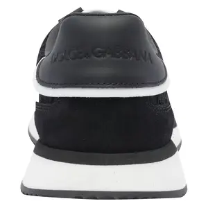 Dolce & Gabbana Logo Patch Lace-up Sneakers - Black