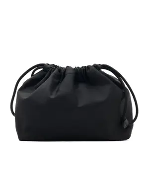 Burberry Logo Plaque Drawstring Pouch