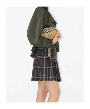 Burberry Logo Plaque Drawstring Pouch