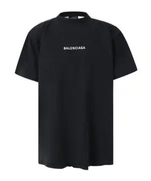 Balenciaga Logo Printed Crewneck T-shirt - Fadedwashedblack
