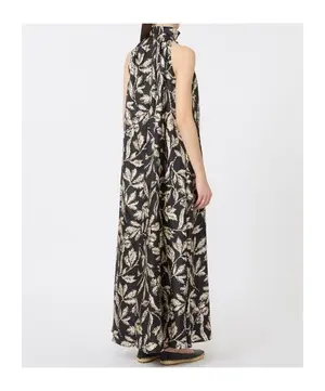Max Mara Sleeveless Printed Maxi Dress - Black