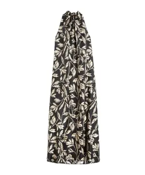 Max Mara Sleeveless Printed Maxi Dress - Black