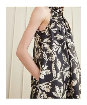 Max Mara Sleeveless Printed Maxi Dress - Black
