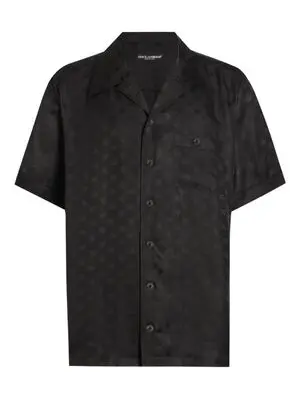 Dolce & Gabbana Dolce Gabbana Monogram Jacquard Short-sleeved Shirt