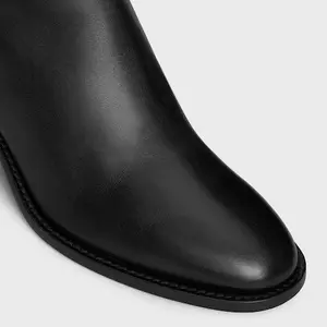Celine Garance Triomphe Strap Boot In Calfskin