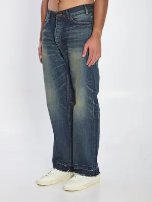Celine Wesley Jeans In Cotton Denim