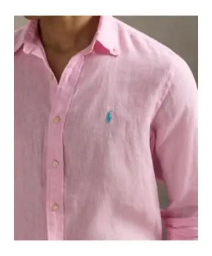 Polo Ralph Lauren Logo Embroidered Polo Pony Shirt - Pink
