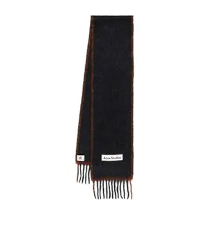 Acne Studios Vally Solid Wool Blend Scarf - Black