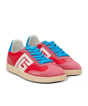 Balmain Round Toe Lace-up Sneakers - Multicolor