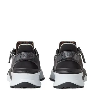 Fendi Ff Jacquard Running Sneakers - Black