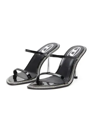DIESEL® 90mm Crystal-embellished Stiletto Sandals