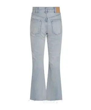 Celine Dylan Flared Jeans In Sweet Honey Wash Denim