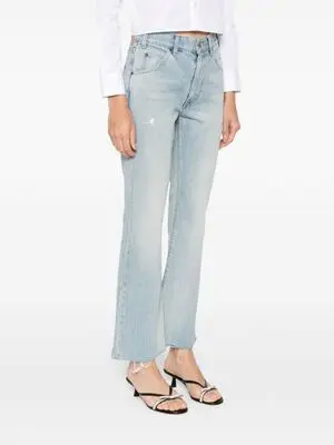 Celine Dylan Flared Jeans In Sweet Honey Wash Denim