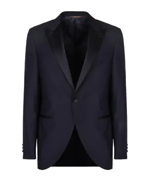 Canali Satin Lapel Two-piece Suit - Blue