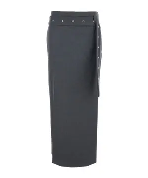 LOW CLASSIC Belted Midi Skirt - No