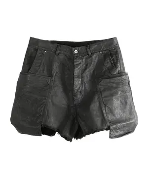 Rick Owens Frayed-hem Cargo Shorts - Black