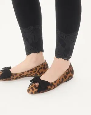 Valentino Garavani Leopard Print Bow Slip-on Ballet Flats - Brown