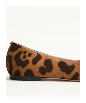 Valentino Garavani Leopard Print Bow Slip-on Ballet Flats - Brown