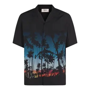 Celine Hawaiian Shirt In Printed Viscose